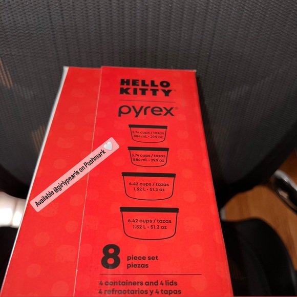 Hello Kitty | Kitchen | Pyrex Hello Kitty Containers 8 Piece Set New ...